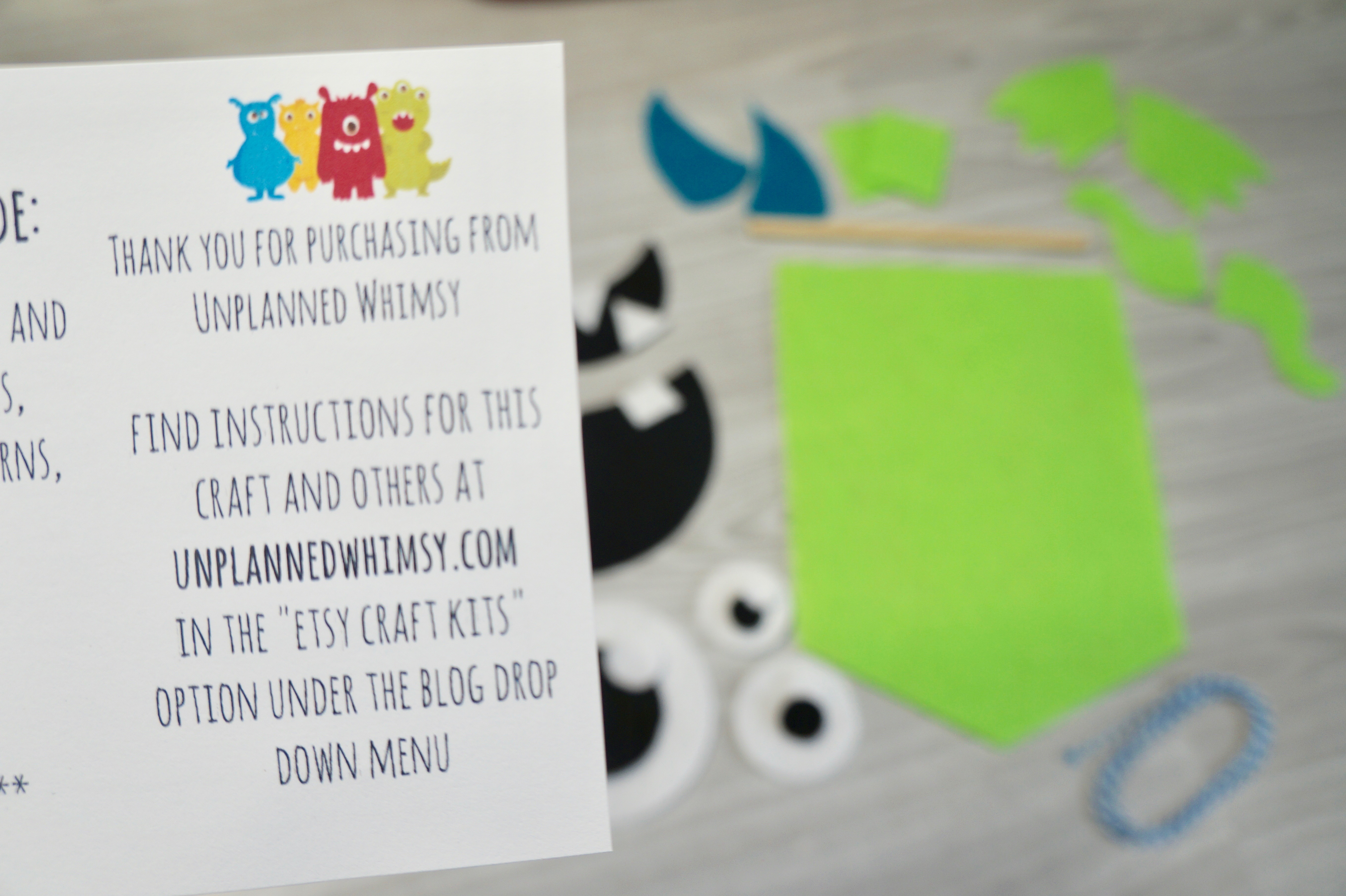 Monster Craft Kit 2 – Unplanned Whimsy